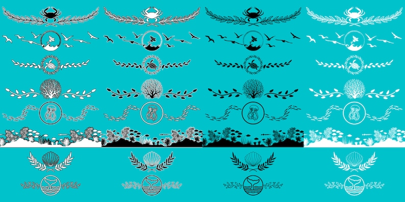 Ocean Divider Themed Digital Page Dividers 1000 X 250 Px - Etsy