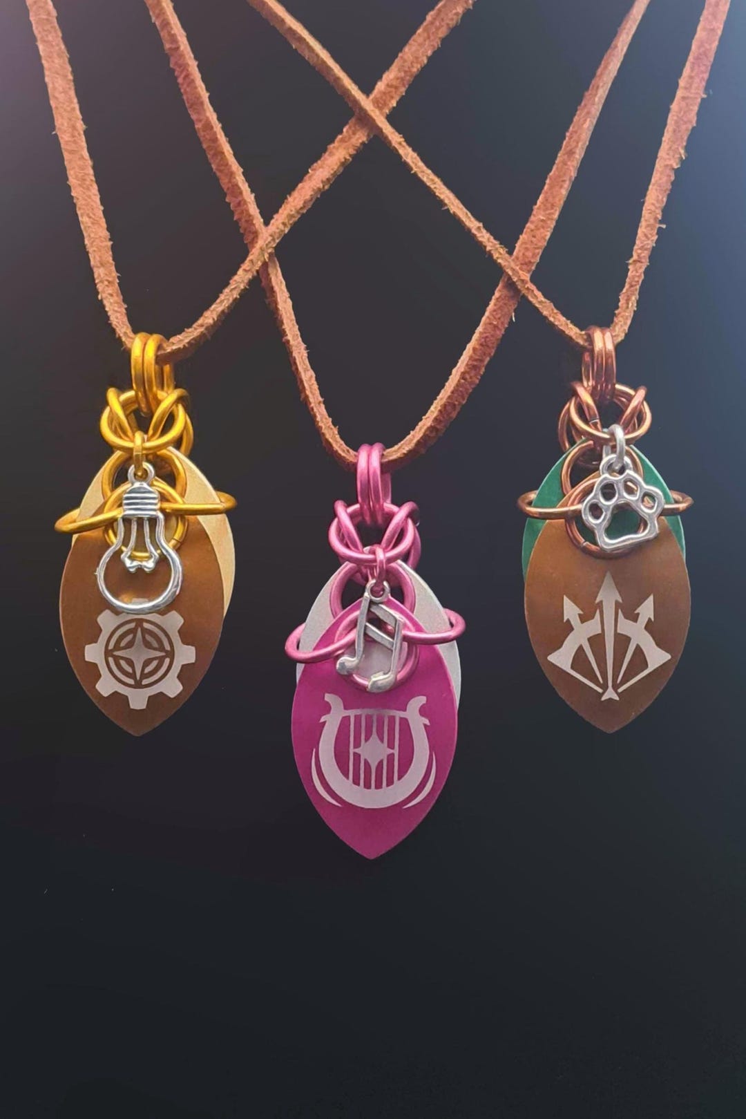 Dnd Inspired Laser Engraved Pendants, Set 3/4 - Etsy