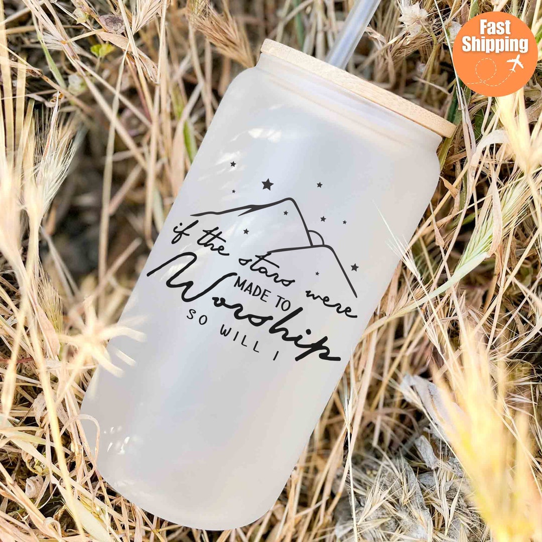 Bible Verse Custom Cup, Christian Glass Can, Bible Verse Religious Gift ...