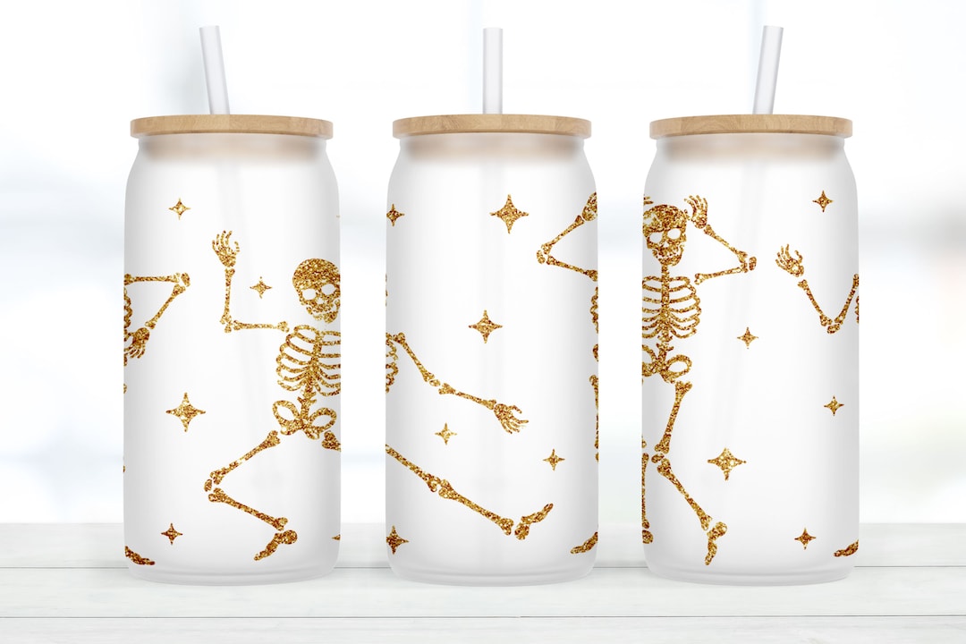 Skeleton Cup, Dancing Skeletons, Skeleton Beer Glass Cup, Halloween ...