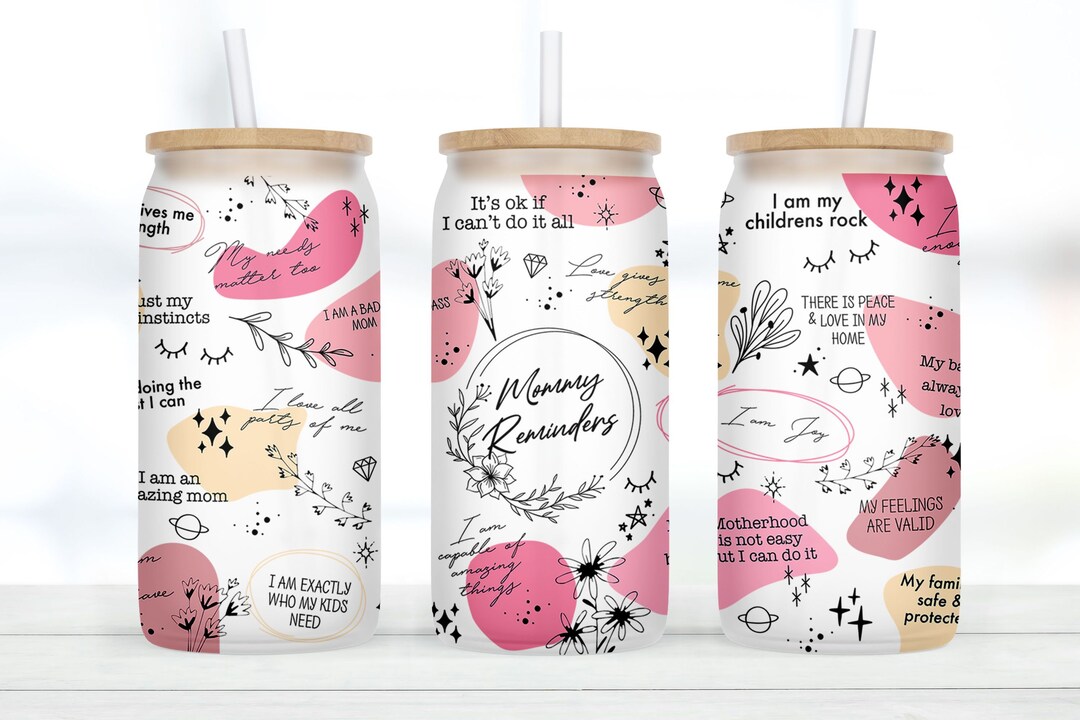Mommy Reminders Glass Cup, Mothers Day Coffee Cup, Mama Glass Cup, Mom ...