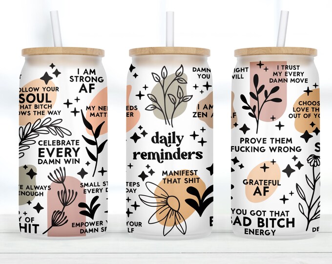 Pray Wait Trust Glass Can, Christian Cup for Women, Religious Gift for ...