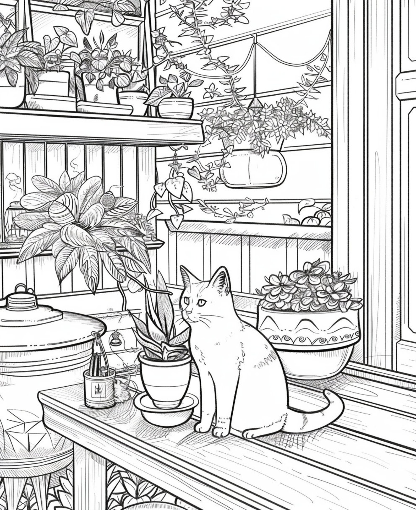 Bohemian Interior Designs Coloring Pages for Adults | Boho Chic ...