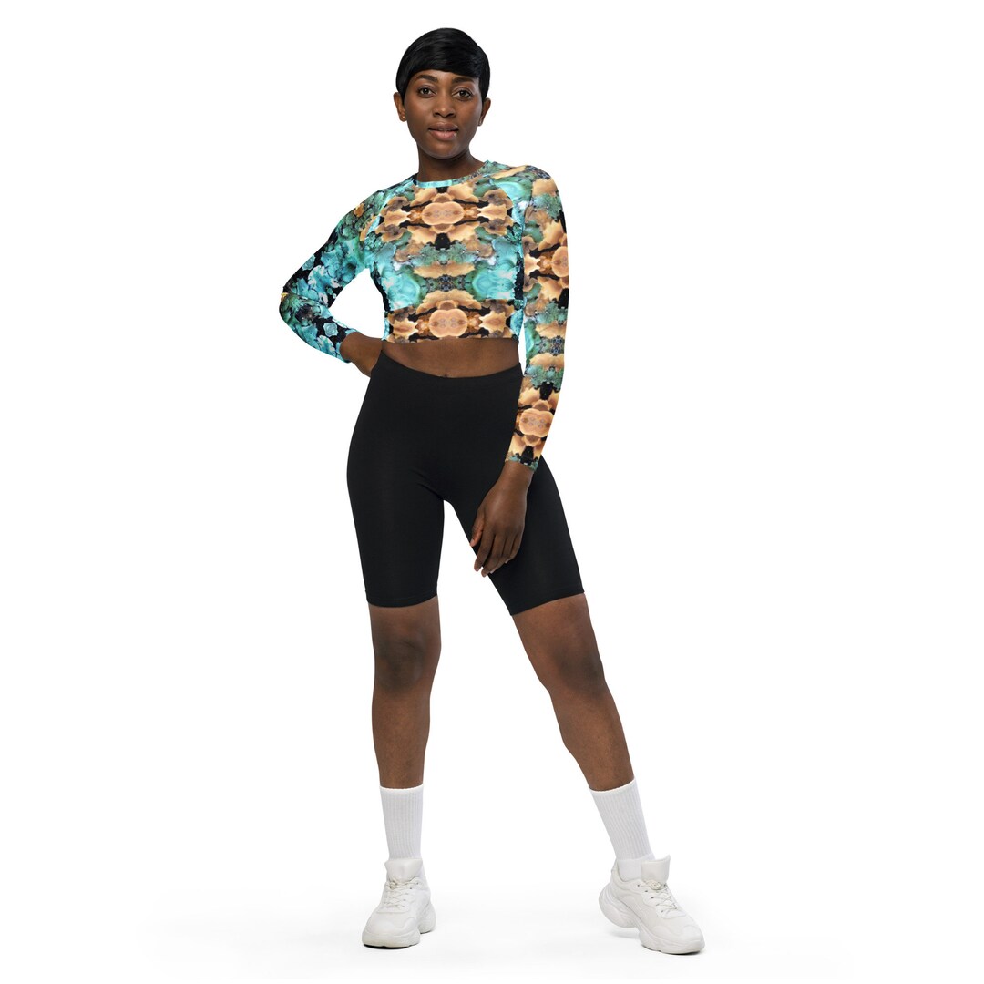 Canopy Lichens, Fungi Recycled Long-sleeve Crop Top - Etsy