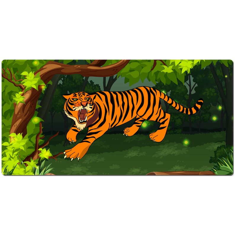 Tiger Art Print Extra Large Desk Mat Tiger Photo Gaming Desk - Etsy