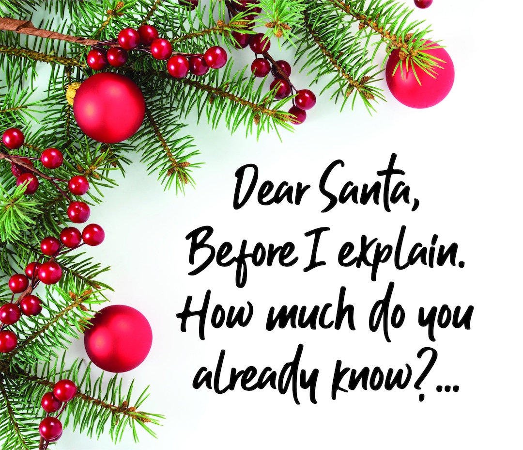 Christmas - Dear Santa SVG - Etsy