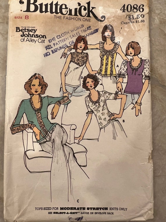 Fabulous Vintage 70s Sewing Pattern Butterick 4086 Betsey - Etsy