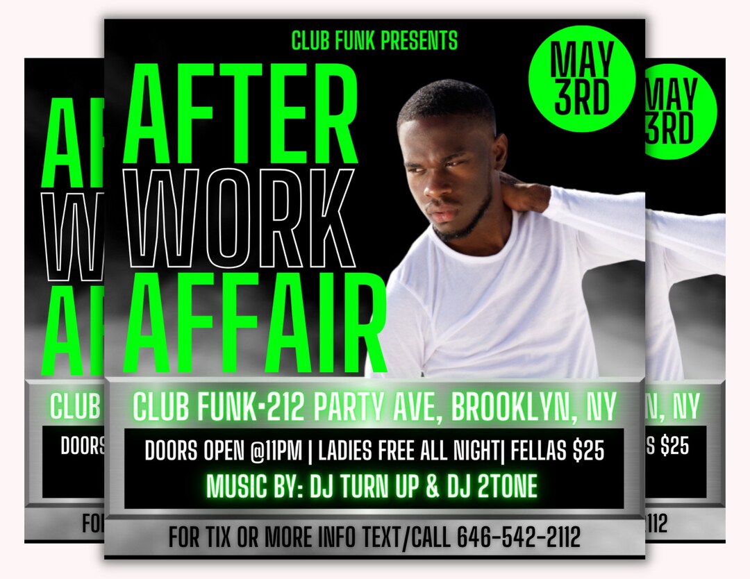 Neon Green Club Event Promo Flyer Template, DJ Event Flyer, Night Club ...