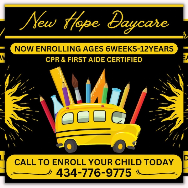 Daycare Enrollment Template - Etsy