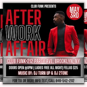 Red Club Event Promo Flyer Template, DJ Event Flyer, Night Club Social ...