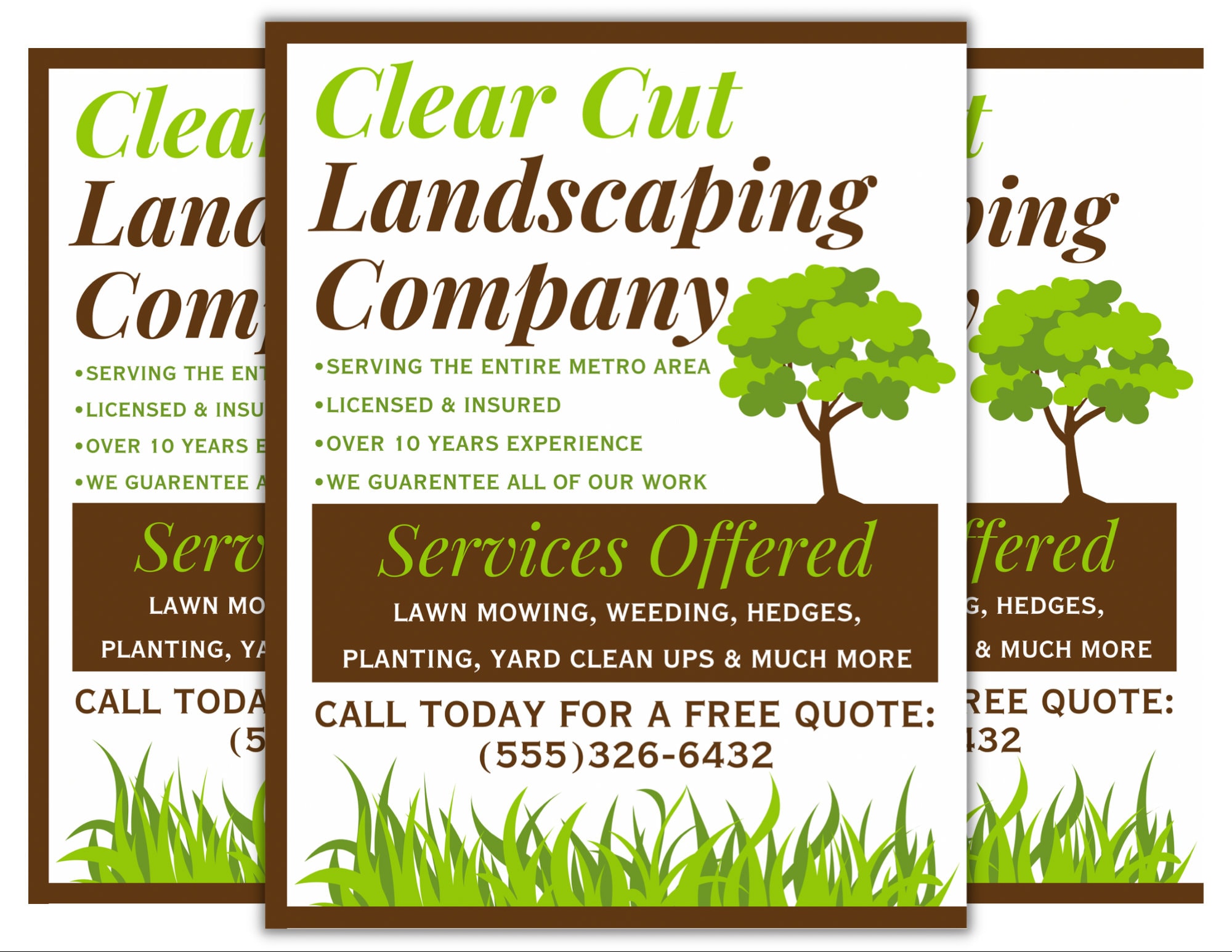 Landscaping Company Flyer Template, Editable Lawn Business Poster - Etsy