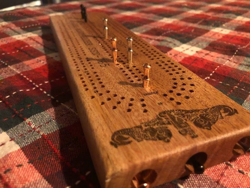 Custom Mahogany Cribbage Board - Etsy