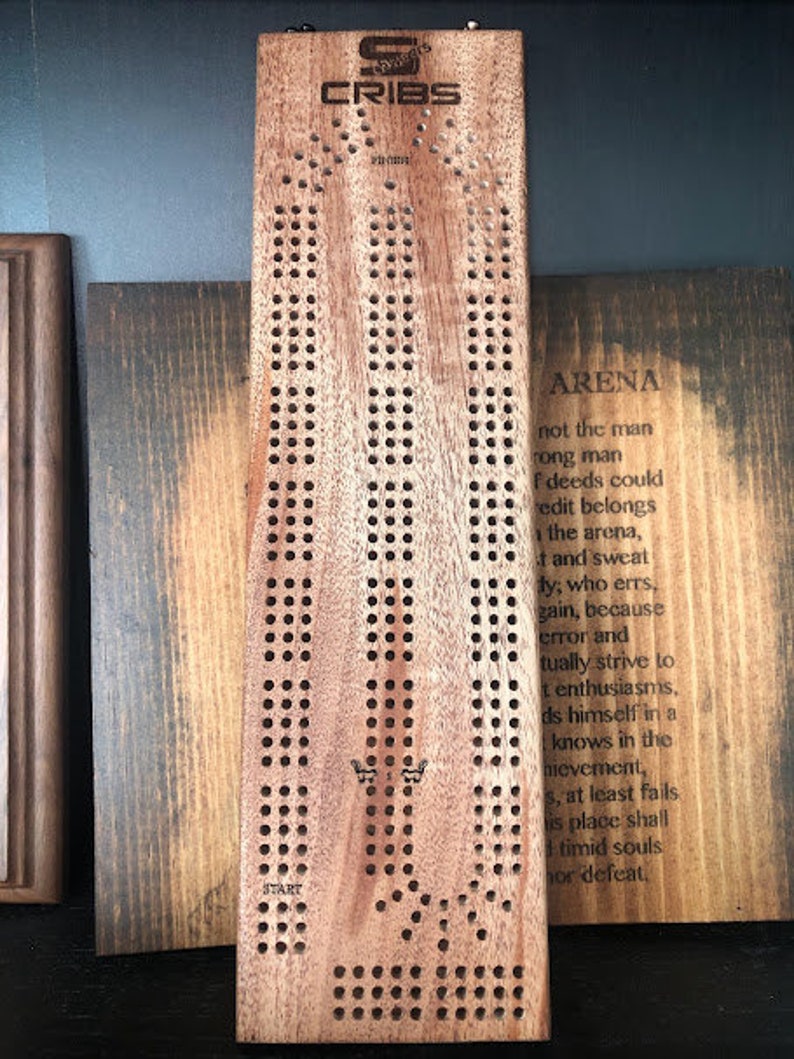 Custom Mahogany Cribbage Board - Etsy