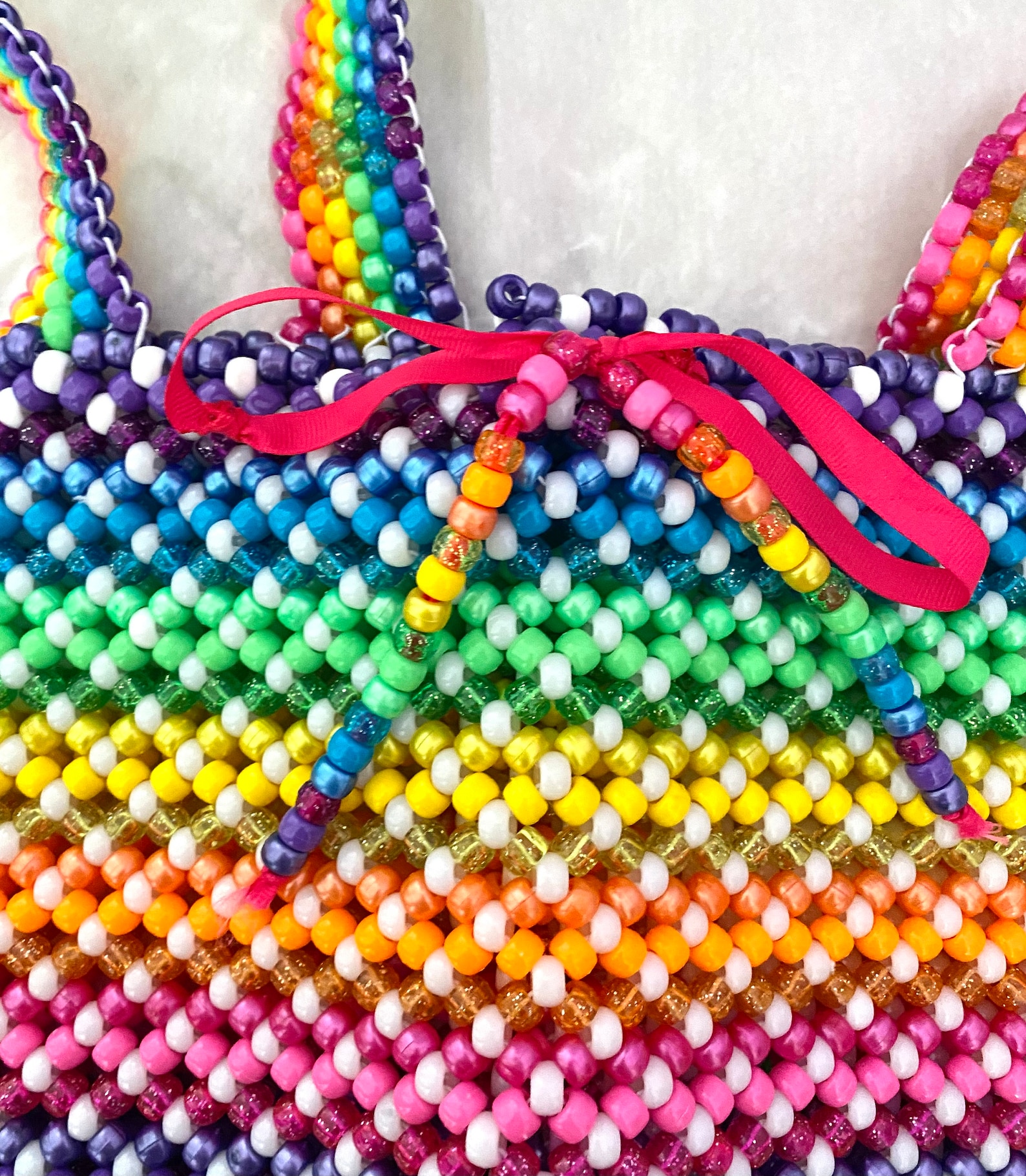 Beaded Kandi Shirt With a Corset Back (PERFECT FOR FESTIVALS) - Etsy