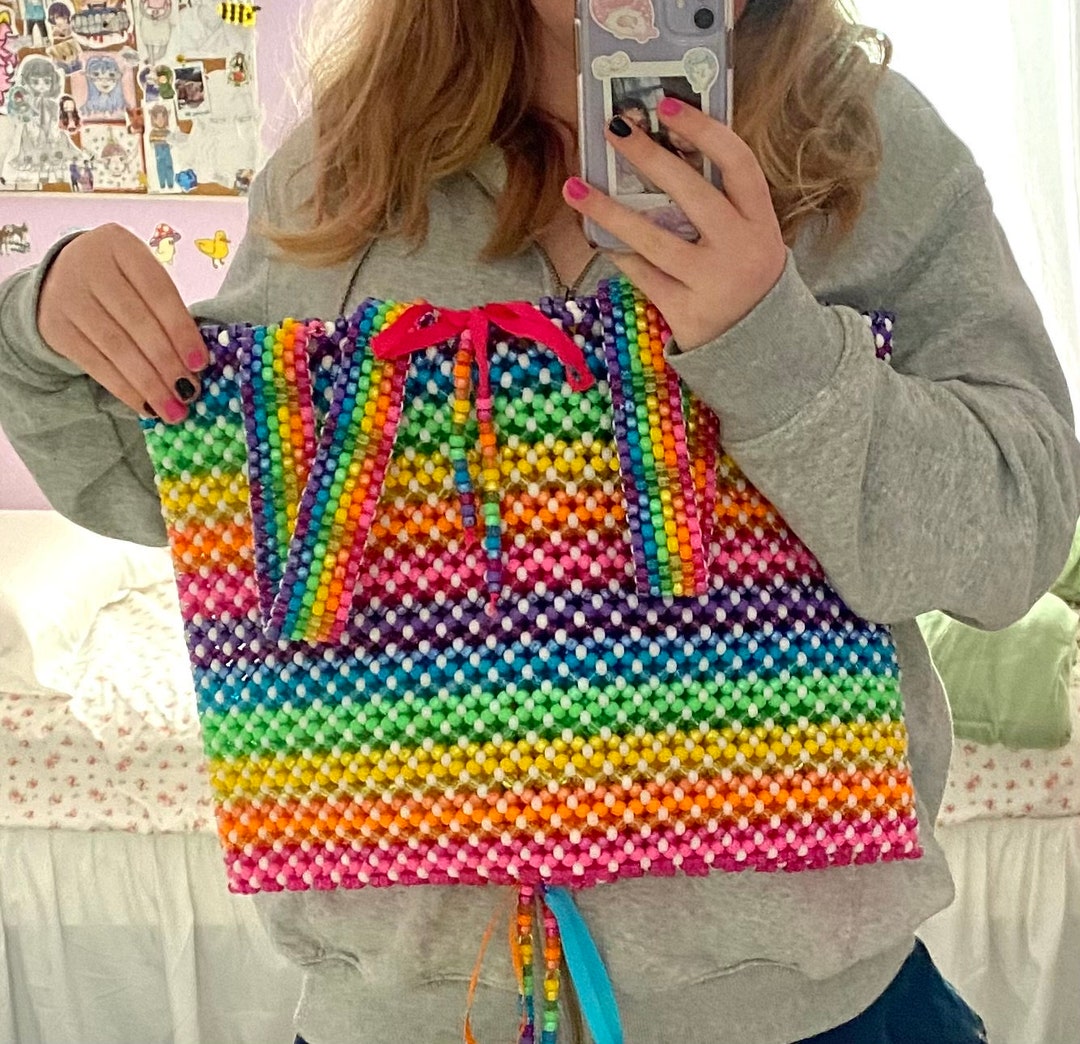 Beaded Kandi Shirt With a Corset Back (PERFECT FOR FESTIVALS) - Etsy