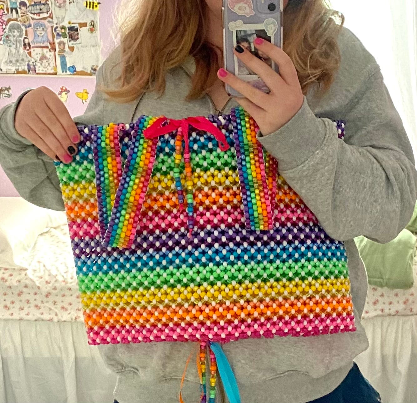 Beaded Kandi Shirt With a Corset Back (PERFECT FOR FESTIVALS) - Etsy