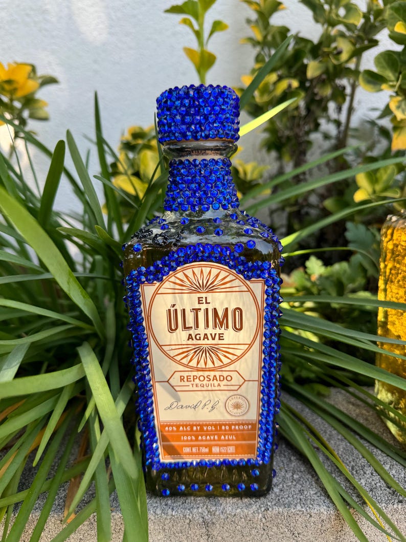 Bedazzled Tequila Bottle - Etsy