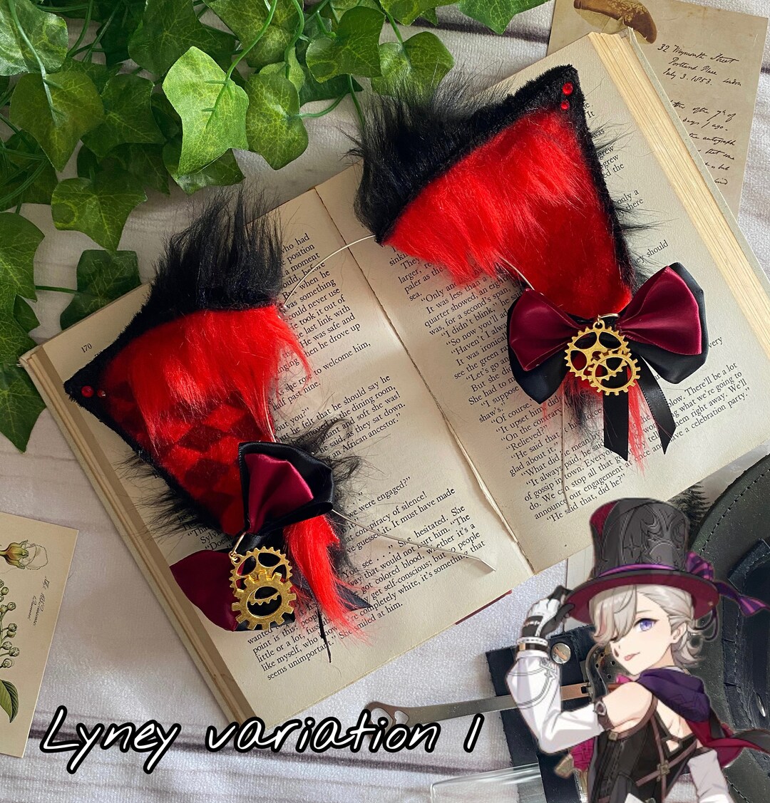 Lyney Cat Faux Fur Ears | Cosplay Costume Ears | Genshin Impact - Etsy