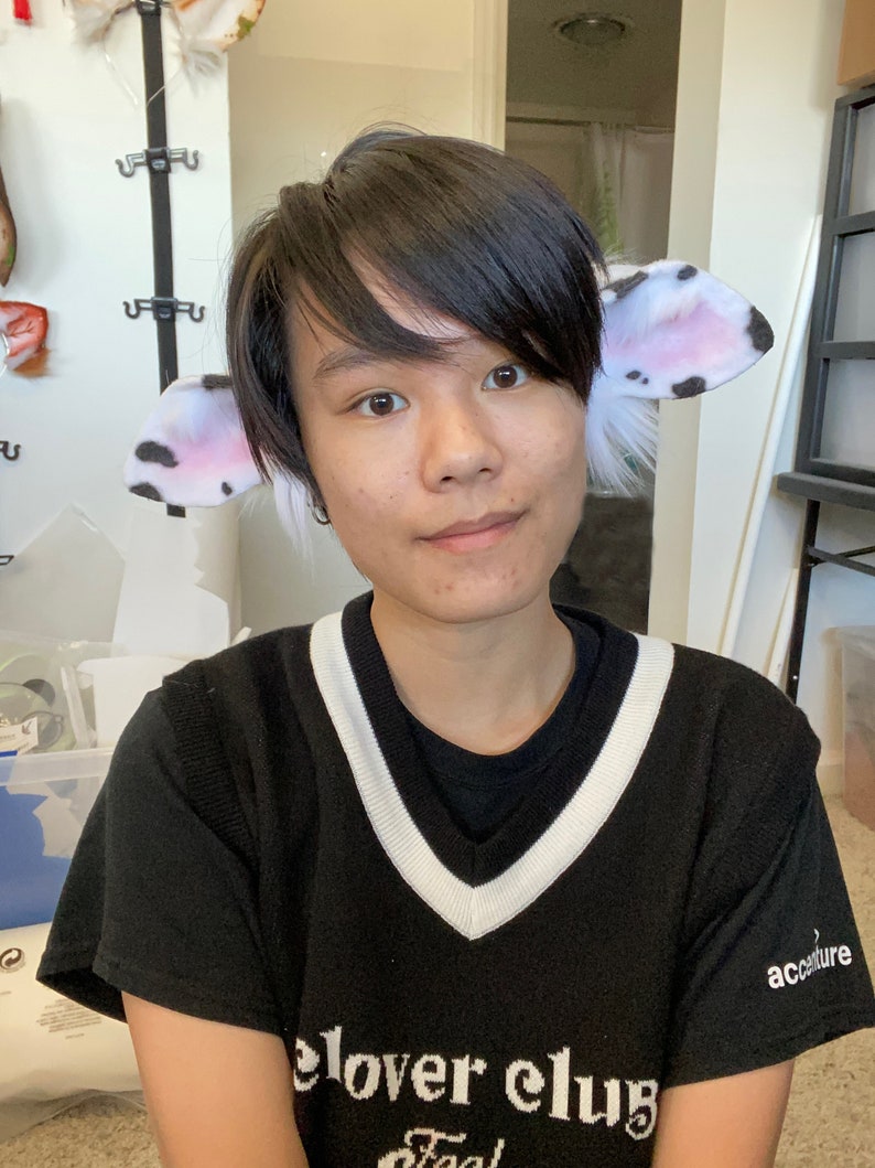 Cow Ear Pattern for Making Faux Fur Costume Ears | Animal Ears Cosplay ...