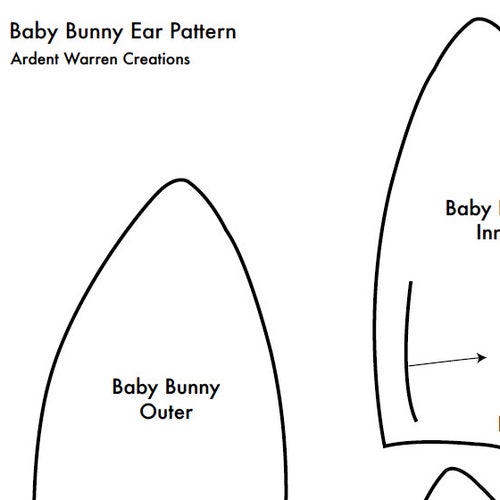 Baby Cow/fawn Ear Digital Printable Pattern for Making Faux - Etsy