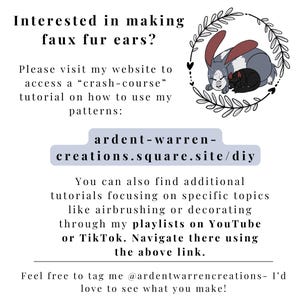 Wolf Ear Pattern for Making Faux Fur Costume Ears | Animal Ears Cosplay ...