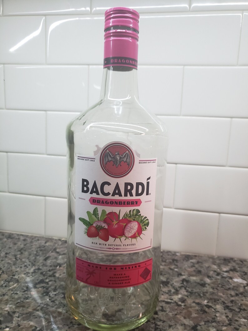 Bacardi Glass Liquor Bottle Empty DIY Supply for Projects - Etsy