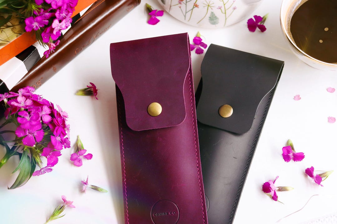 Crochet Hook Travel Pouch - Leather Hook Holder - Ophire Co. - Etsy