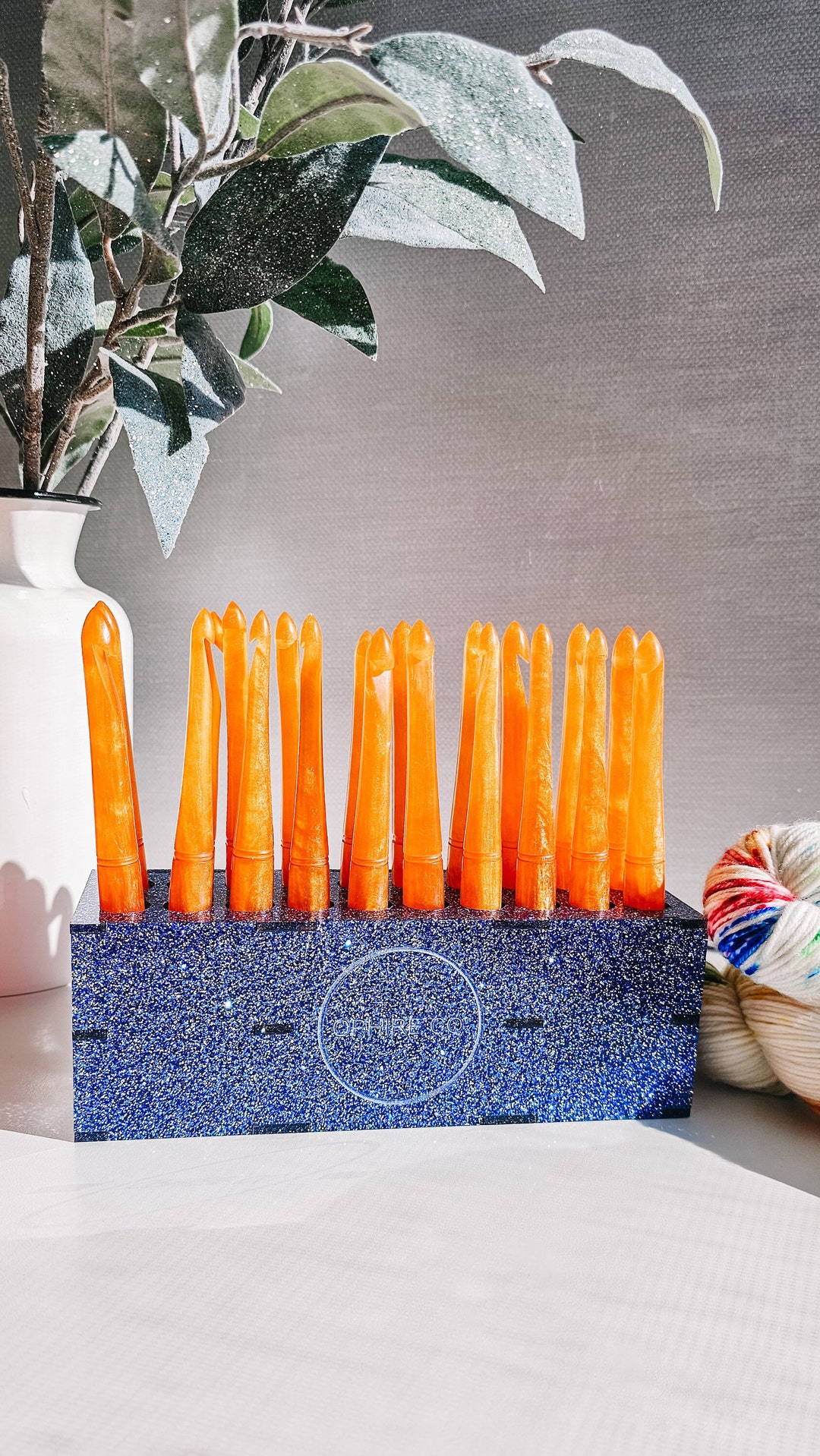 Glitter Crochet Hook Stand 20 Hook Stand Acrylic Hook Holder Stand - Etsy