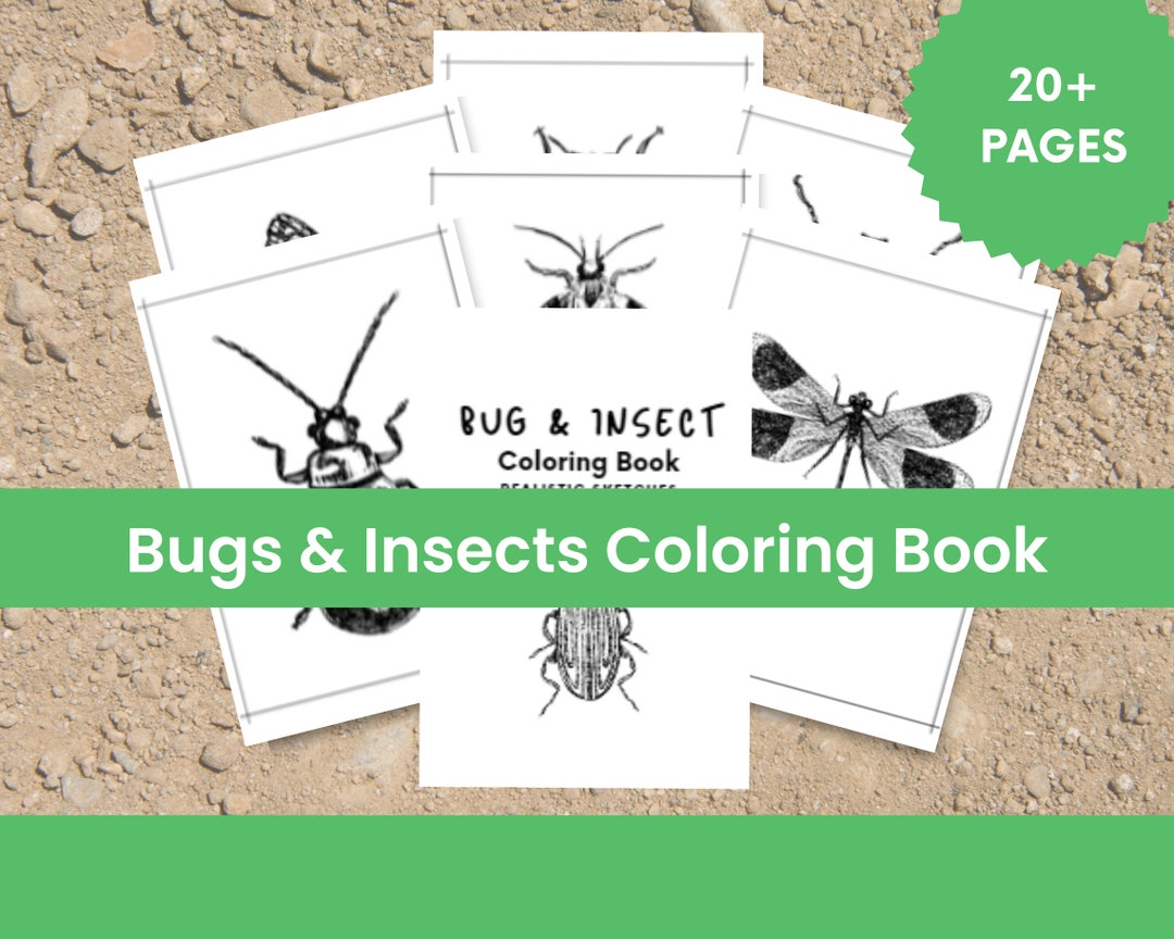 Bugs & Insects Coloring Book, Coloring Book, Coloring Pages, Adult ...
