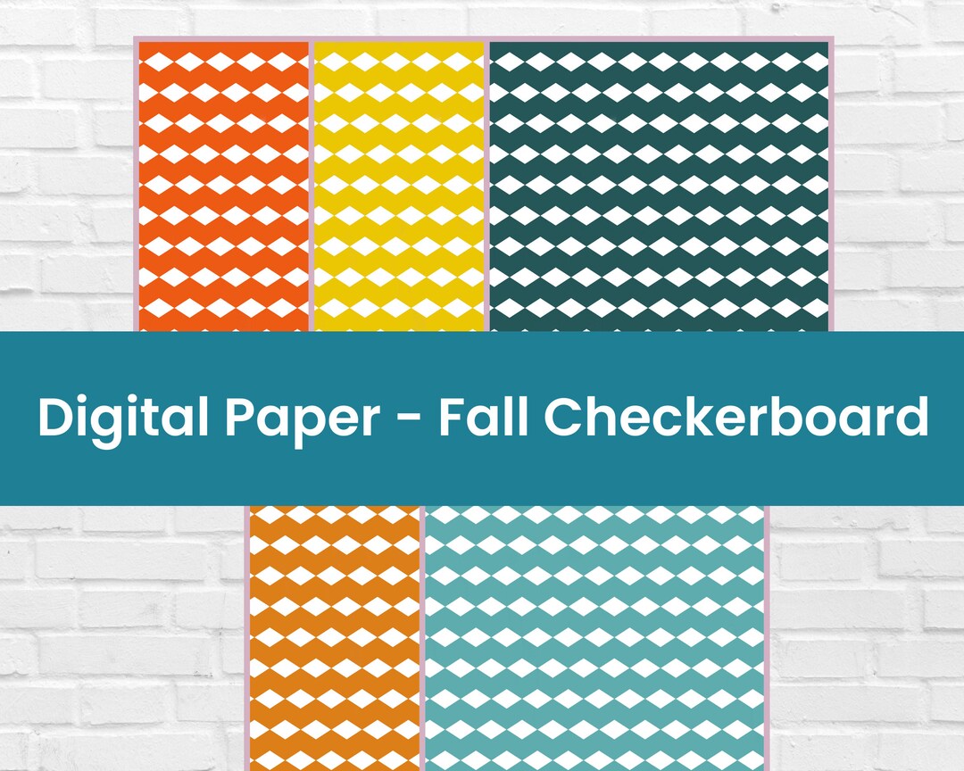 Checkerboard Digital Paper Pack, Digital Paper Pack, Digital Scrapbook ...