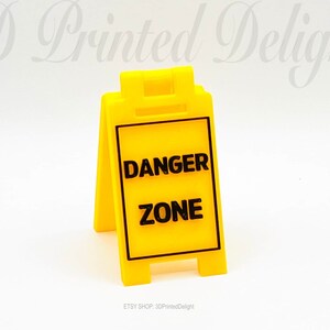 DANGER ZONE Mini Floor Sign Custom Colors 3D Printed - Etsy