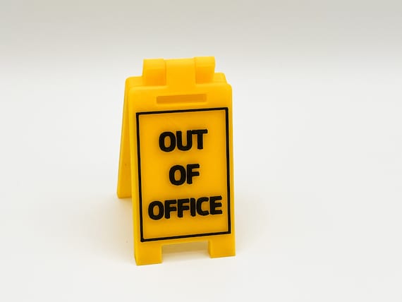 OUT OF OFFICE Mini Floor Sign Custom Colors 3D Printed - Etsy