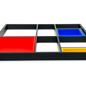 Desktop Organizer Tray - Piet Mondrian Composition C Inspired - Wall ...