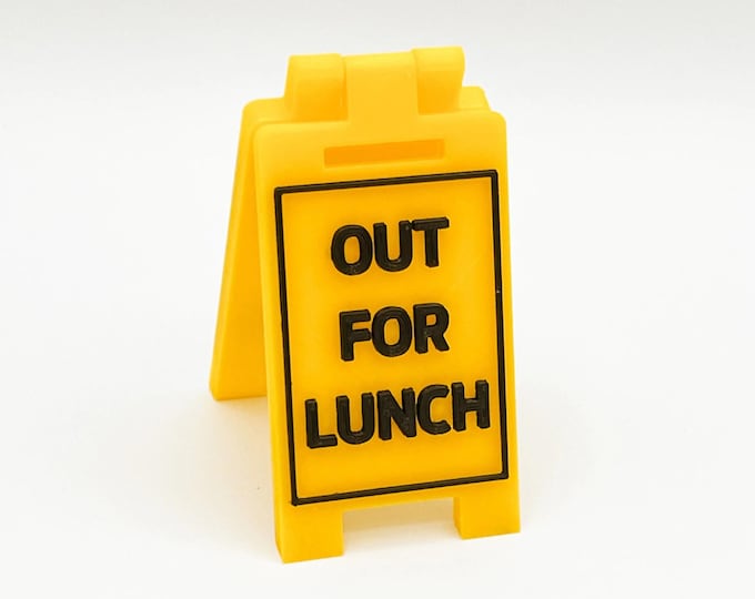 Be Right Back Mini Floor Sign - Customizable Colors & Text - 3 ...