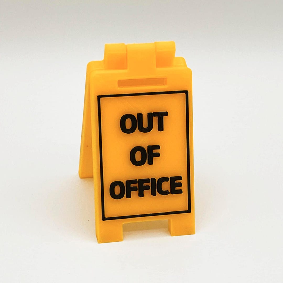 OUT OF OFFICE - Mini Floor Sign - Custom Colors - 3D Printed - Etsy