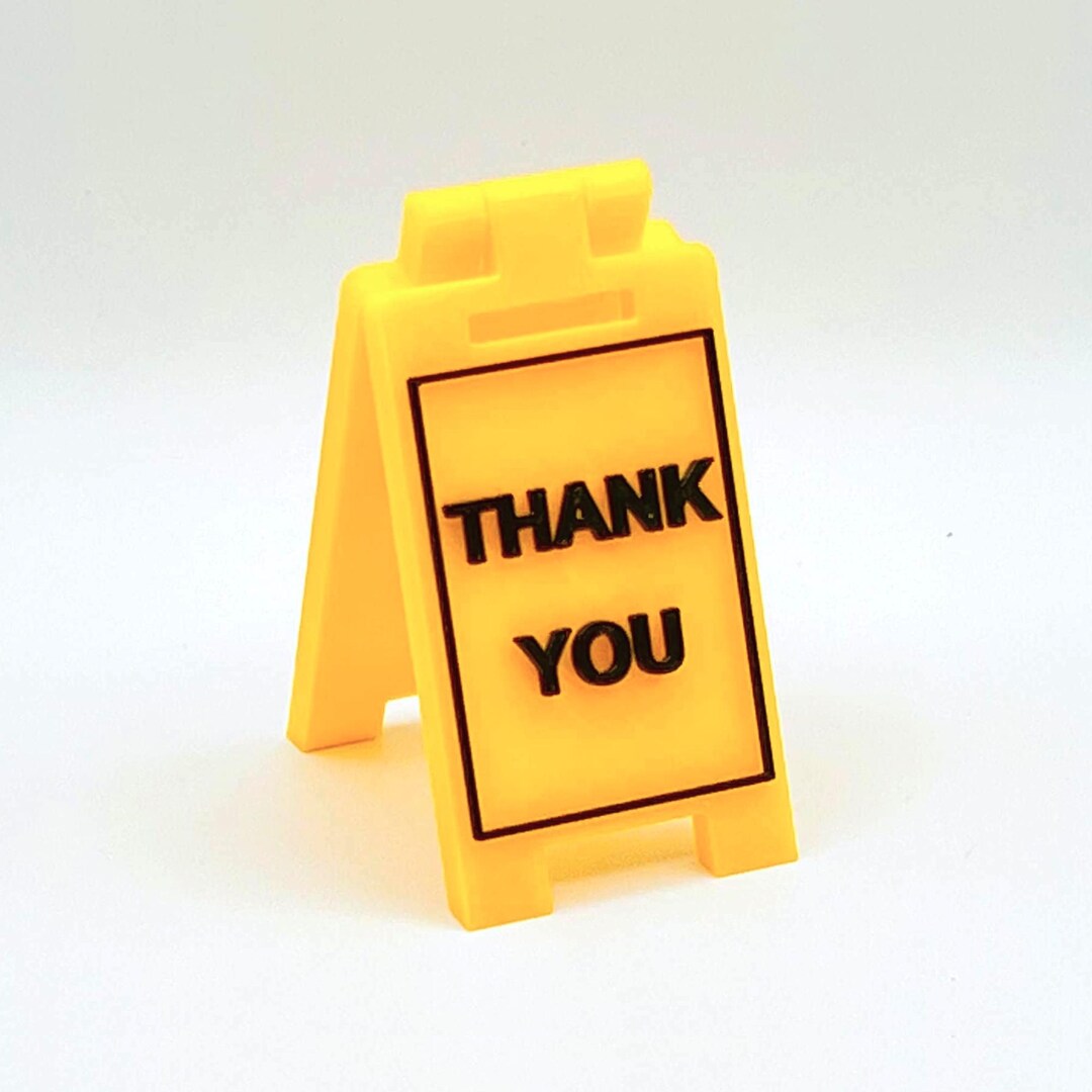 THANK YOU - Mini Floor Sign - Custom Colors - 3D Printed - Etsy