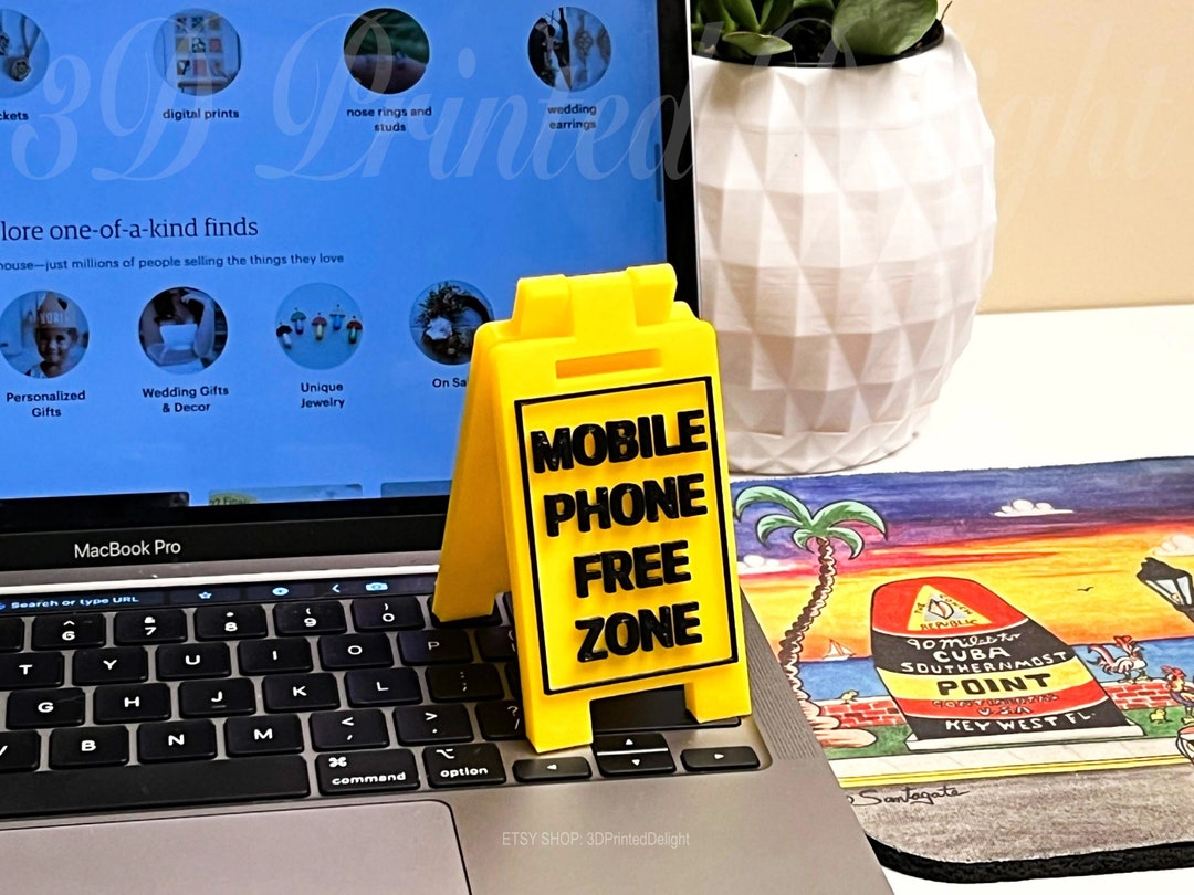 Mobile Phone Free Zone Mini Floor Sign Custom Colors 3D Printed - Etsy