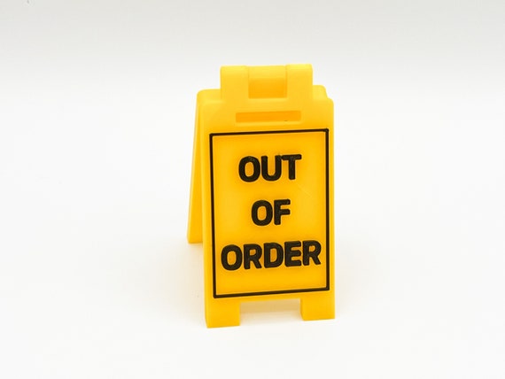 OUT OF ORDER Mini Floor Sign Custom Colors 3D Printed - Etsy