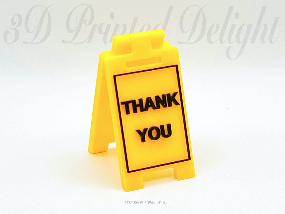 THANK YOU Mini Floor Sign Custom Colors 3D Printed - Etsy