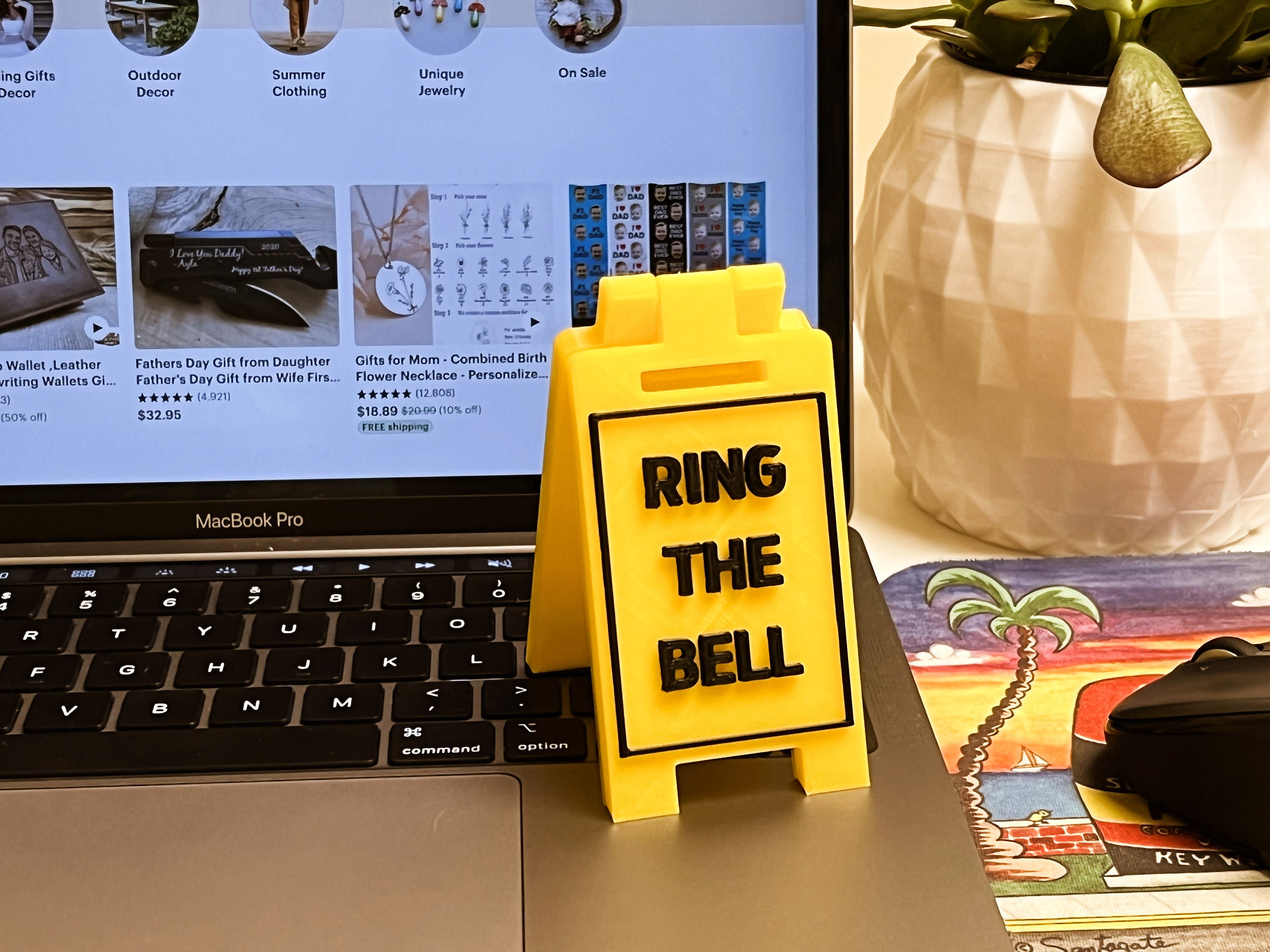 RING THE BELL Mini Floor Sign Custom Colors 3D Printed - Etsy