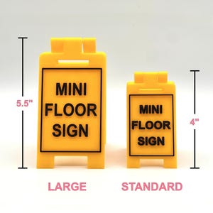 WORK IN PROGRESS - Mini Floor Sign - Custom Colors - 3D Printed - Etsy