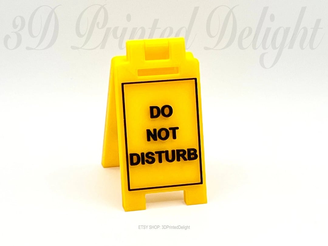 DO NOT DISTURB Mini Floor Sign Custom Colors 3D Printed - Etsy