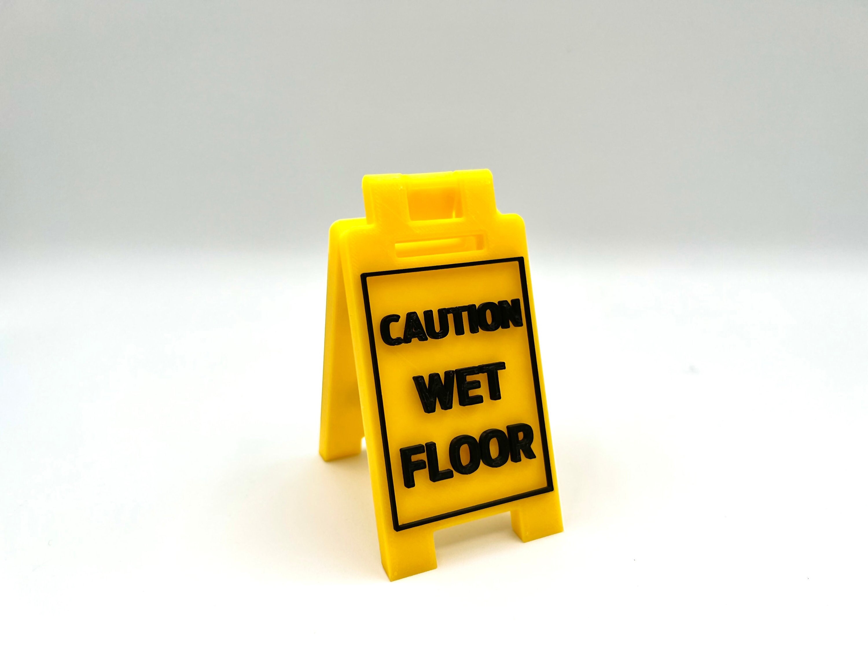 CAUTION WET FLOOR Mini Floor Sign Custom Colors 3D - Etsy