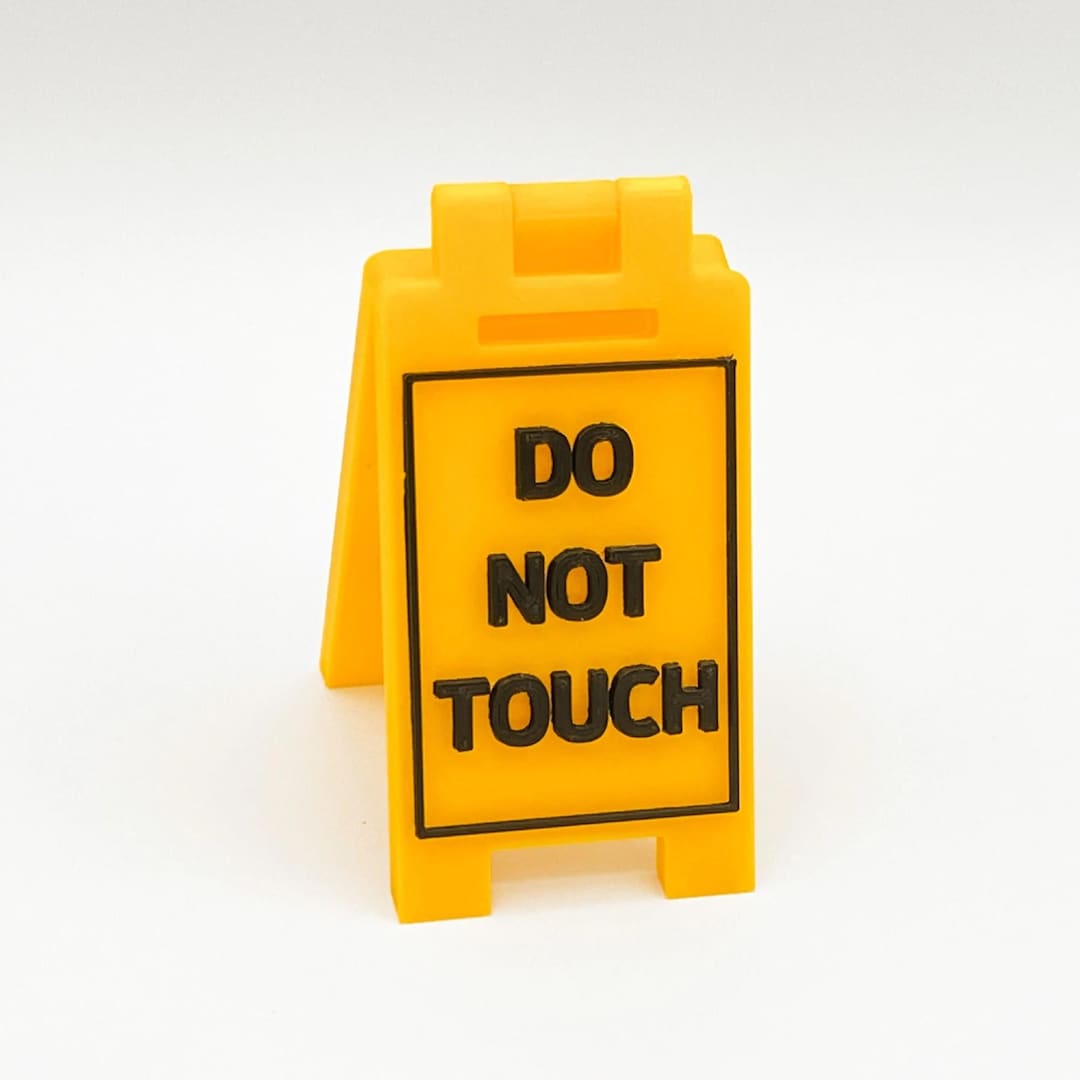 DO NOT TOUCH - Mini Floor Sign - Custom Colors - 3D Printed - Etsy