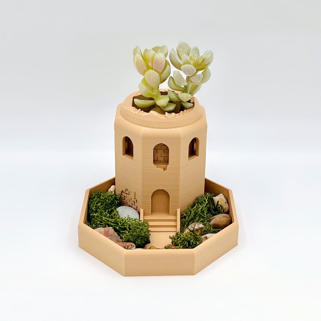 Castle Planter Pot - for Succulent, Air Plant, Cactus - Custom Colors ...