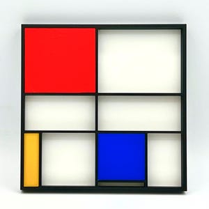 Desktop Organizer Tray - Piet Mondrian Composition C Inspired - Wall ...