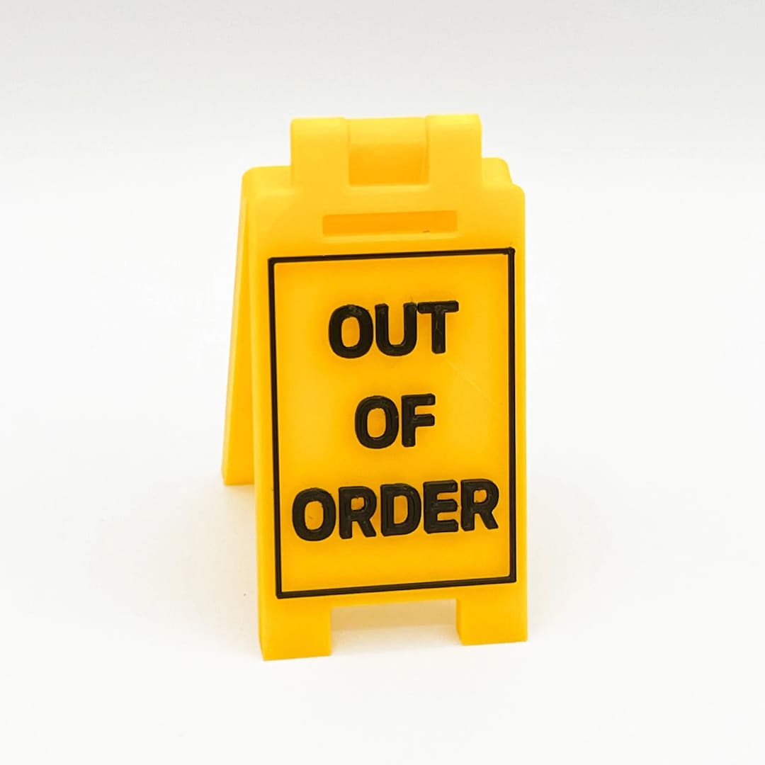OUT OF ORDER - Mini Floor Sign - Custom Colors - 3D Printed - Etsy