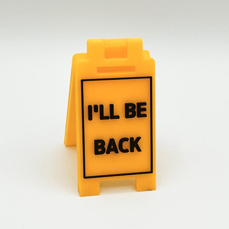 I Will Be Right Back Sign - Etsy