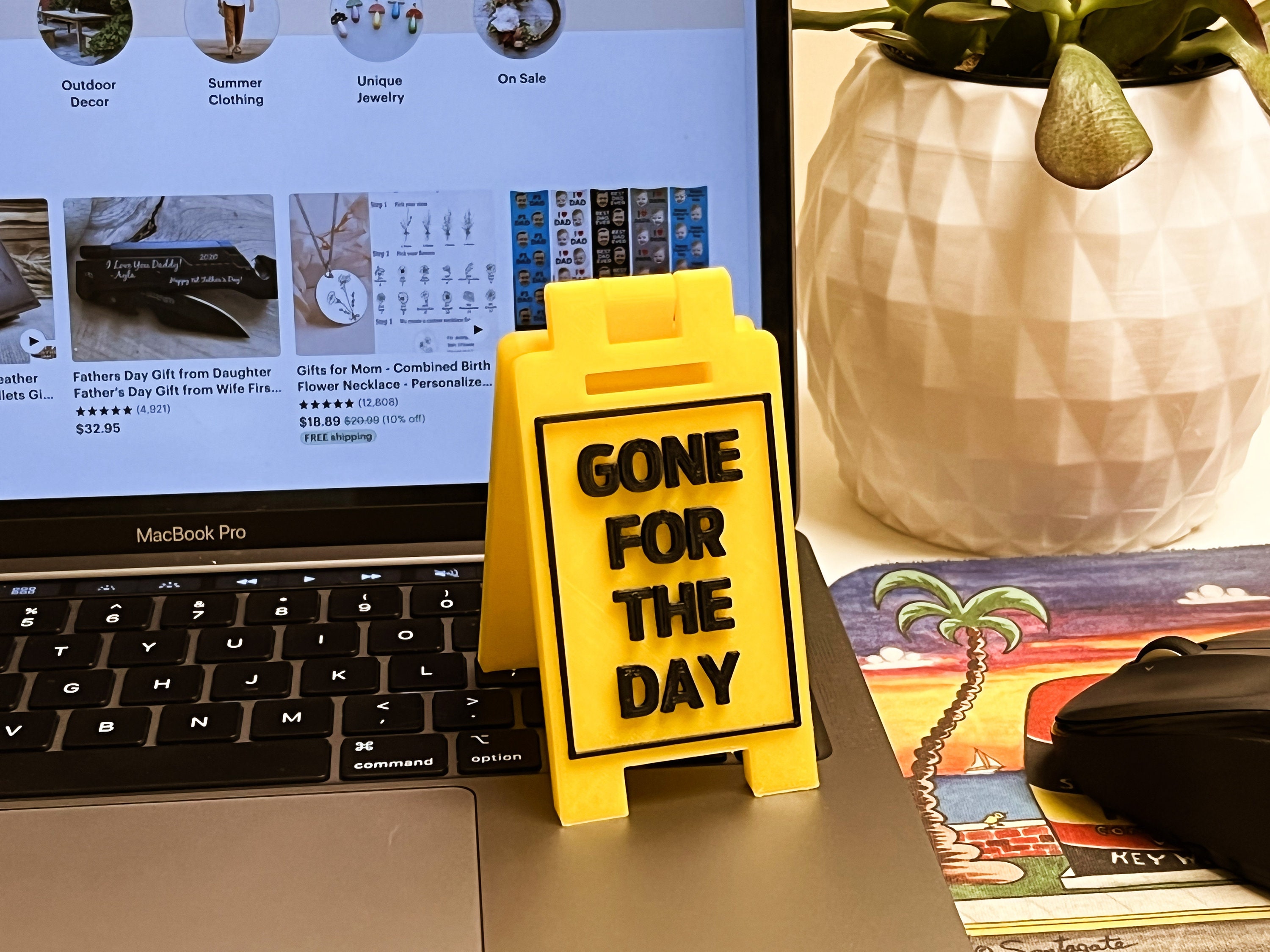 Gone for the Day Mini Floor Sign Custom Colors 3D - Etsy