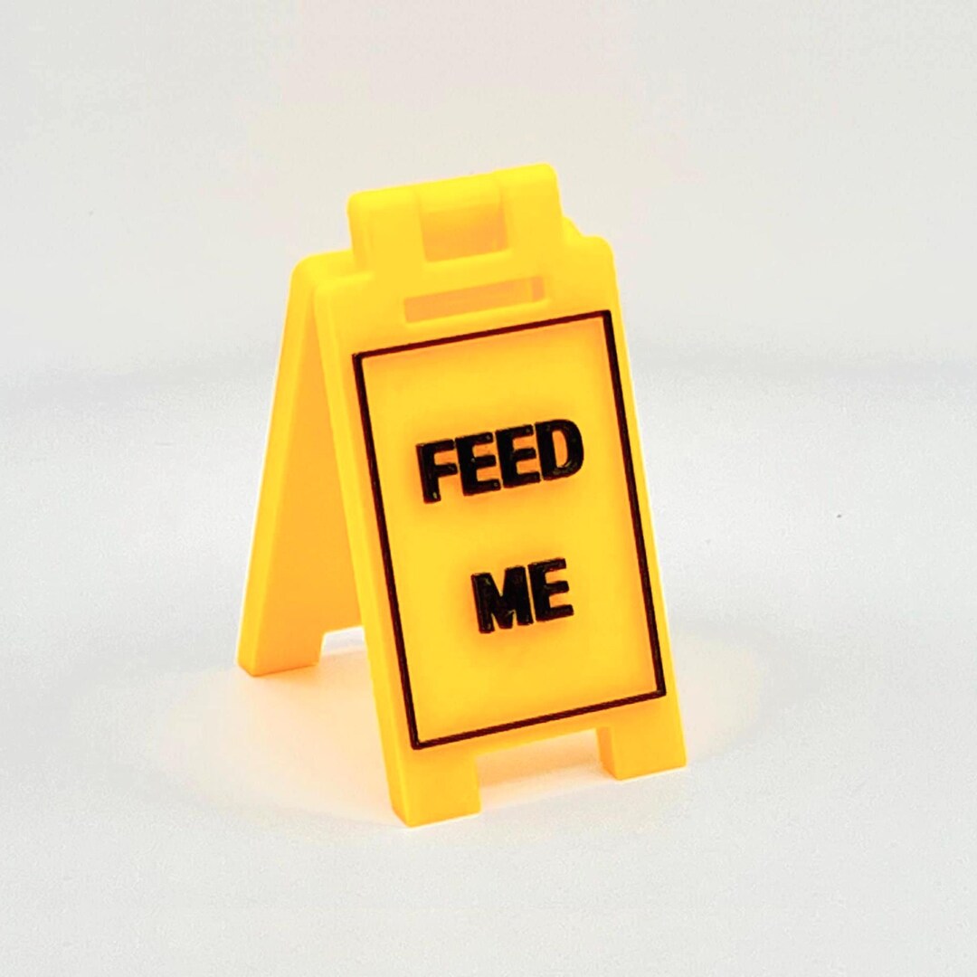 FEED ME - Mini Floor Sign - Custom Colors - 3D Printed - Etsy